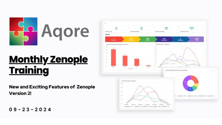 New and Exciting Features of Zenople Version 2! (September 2024) - Aqore